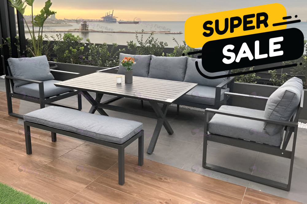 RELAX 5S BENCH Litorale Nero 8674 – Stock Furniture Lebanon